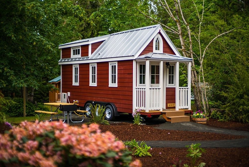 Prefabricated Tiny House on wheels with trailer Small Modern Prefab Homes