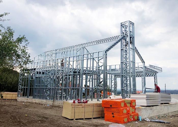 AS/US Prefab Houses Modern Light Gauge Steel Villa Metal Frame Single ...