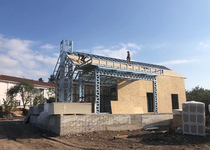 AS/US Prefab Houses Modern Light Gauge Steel Villa Metal Frame Single ...