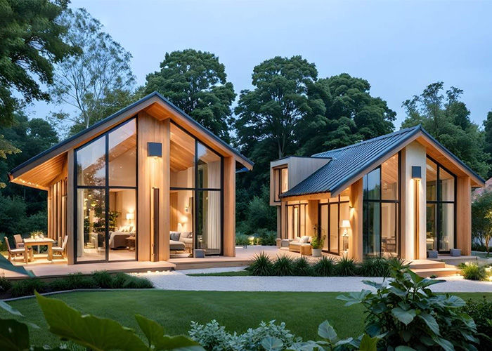 Light Steel Luxury Holiday House Villa Prefab Resort Villa Steel Structure
