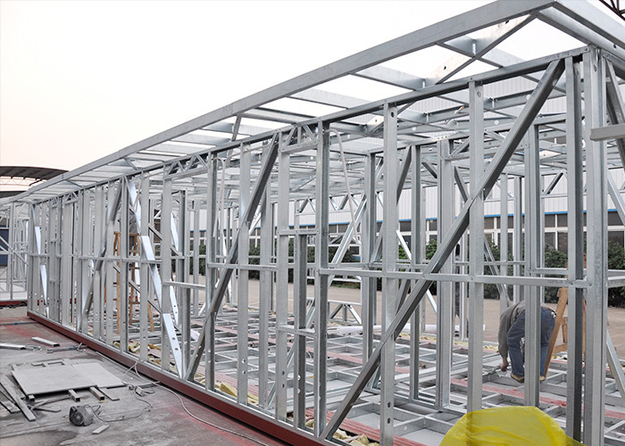 Fireproof Light Steel Frame Metal Prefab Car Shed With Steel Sheet ...
