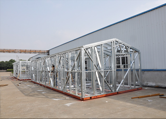 Fireproof Light Steel Frame Metal Prefab Car Shed With Steel Sheet ...