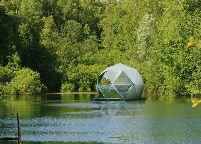 Light Steel Frame Movable Cabin Hotel Prefab Geodesic Dome House Dome ...