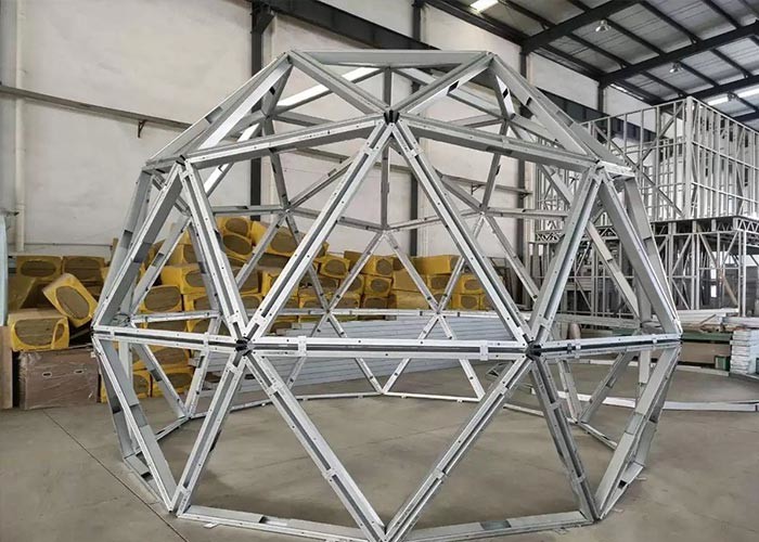 Light Steel Frame Movable Cabin Hotel Prefab Geodesic Dome House Dome ...