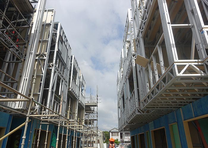 Light Gauge Steel Framing House Structure , Quick Installation Light Steel Frame Housing