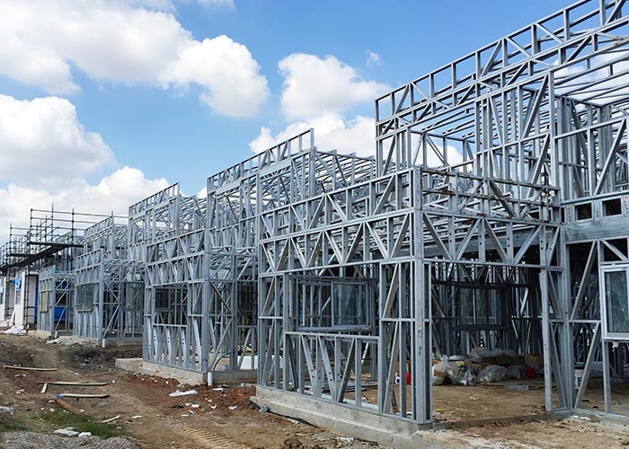 Light Gauge Steel Framing House Structure , Quick Installation Light Steel Frame Housing