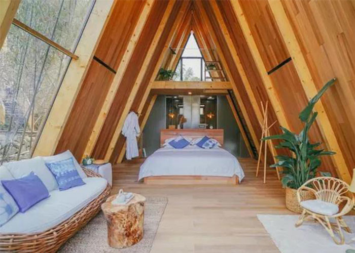 Prefab House Kits , Modern Light Steel Frame Bungalow，Holiday resort ...