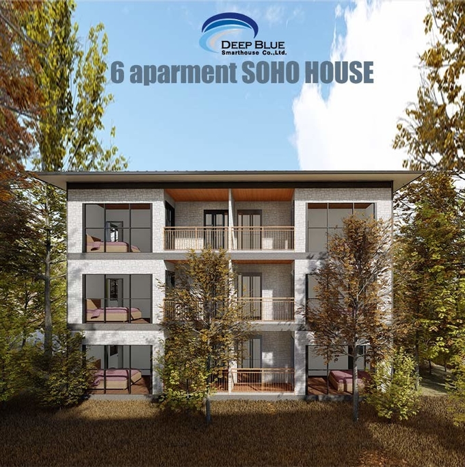 Movable Prefab Apartment Buildings Light Steel Frame House Kits