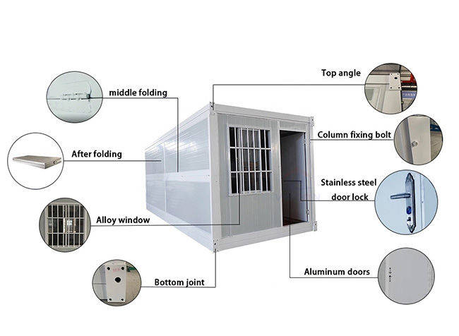 Cheap 20FT 40FT Prefab Foldable Flat Pack Modular Folding Container ...