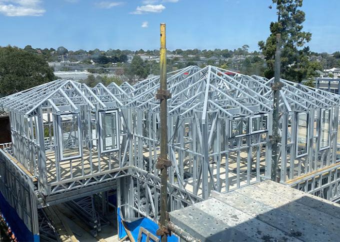 Australian Standard Prefab Light Guage Steel Frame House 2nd Floor Town ...